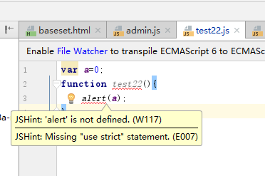 正常的JS文件，提示JSHint错误的处理_jshint config not found-CSDN博客
