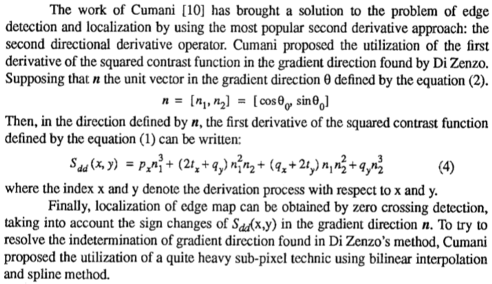 Using eigenvectors of a vector field for deriving a second directional ...