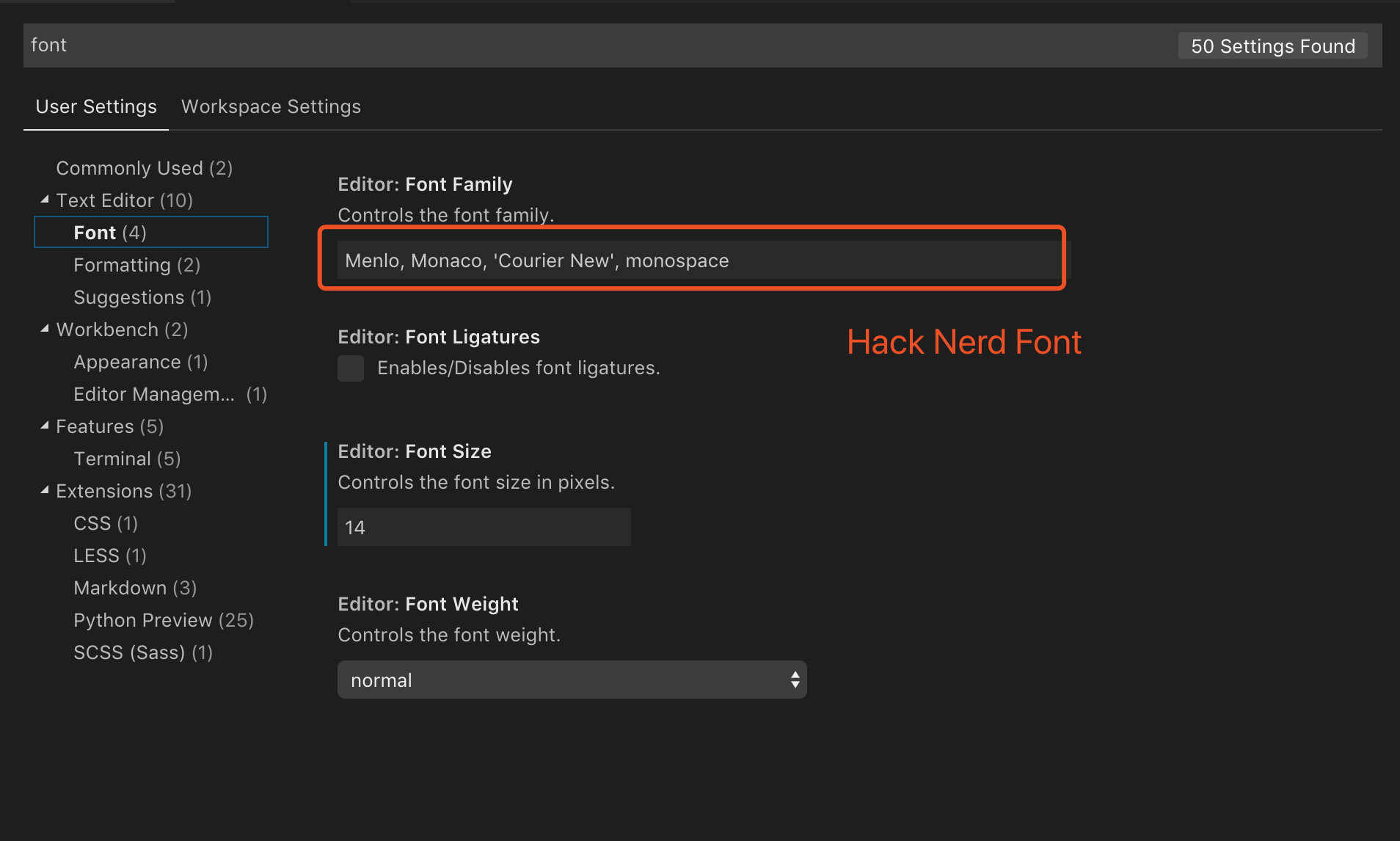 解决Vscode Terminal 中无法正常显示powerdevel9主题样式的问题_vscode hack nerd font-CSDN博客