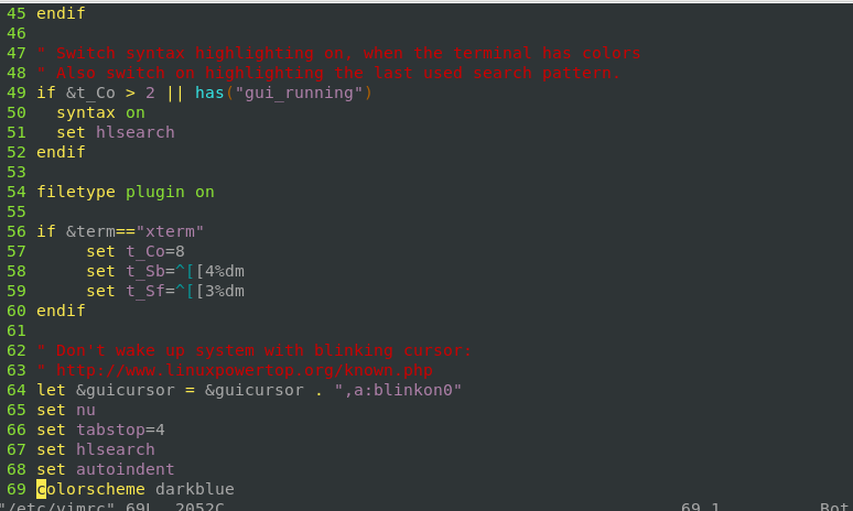 Linux上vim编辑器的背景设置_linux永久设置gvim背景-CSDN博客
