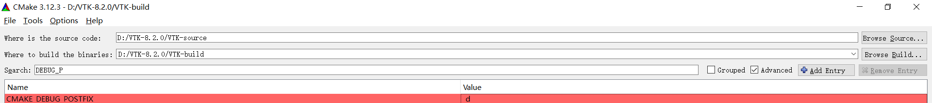 VTK8.2.0编译安装与测试用例运行（win10 + VS2017 + Qt5，Release+Debug）_vtk8.2编译debug与release版-CSDN博客
