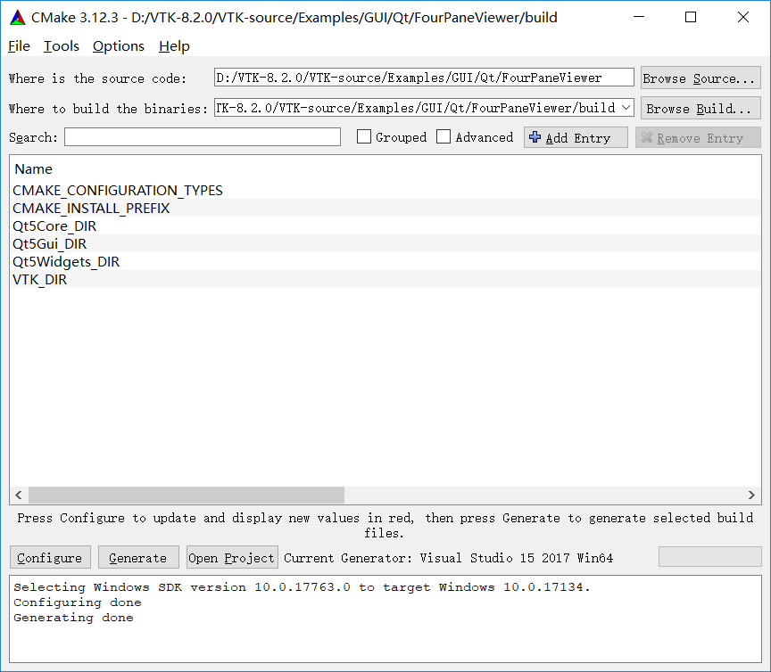 VTK8.2.0编译安装与测试用例运行（win10 + VS2017 + Qt5，Release+Debug）_vtk8.2编译debug与release版-CSDN博客
