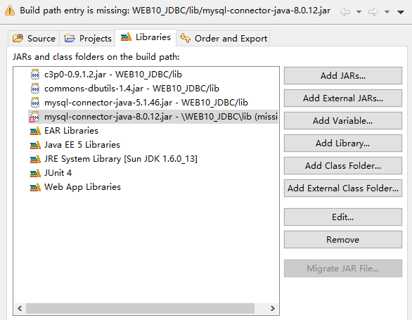 eclipse中出现Project XX is missing required library的解决方法_project is missing required library-CSDN博客