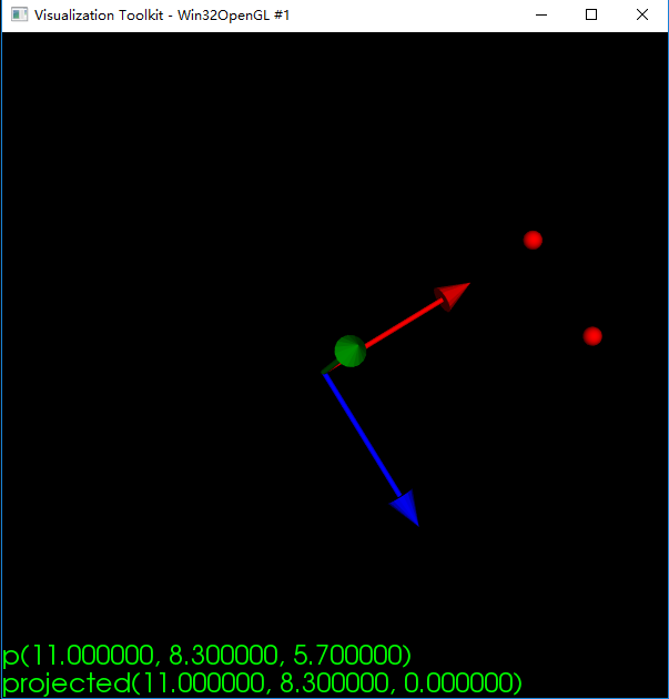 VTK笔记——点(point)和向量(vector)投影到平面(plane)_点在向量上的投影-CSDN博客