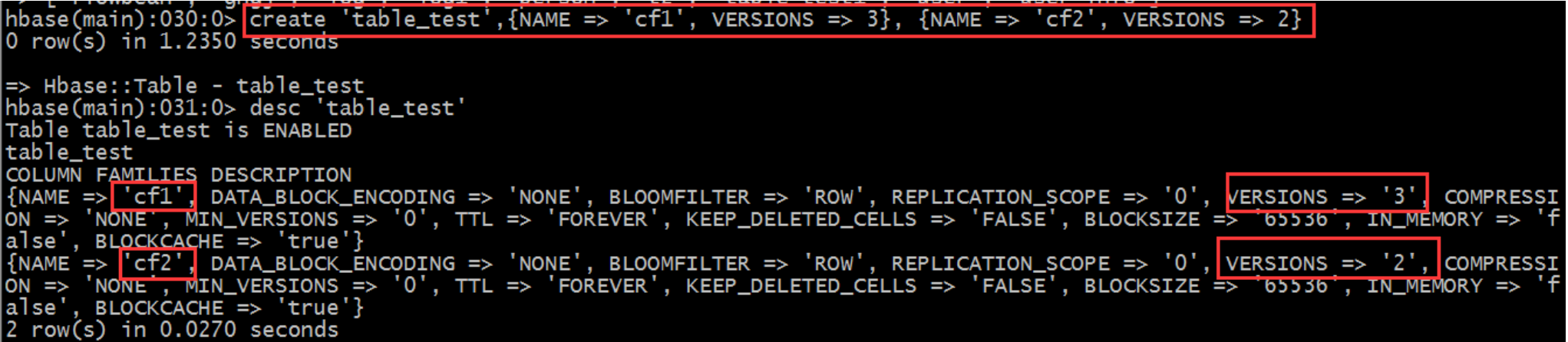 HBase的基本使用_habse desc和scan-CSDN博客