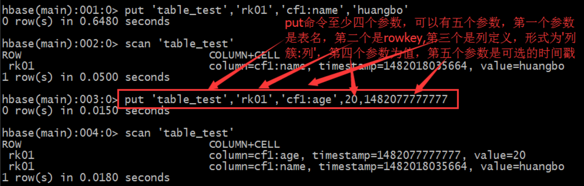 HBase的基本使用_habse desc和scan-CSDN博客