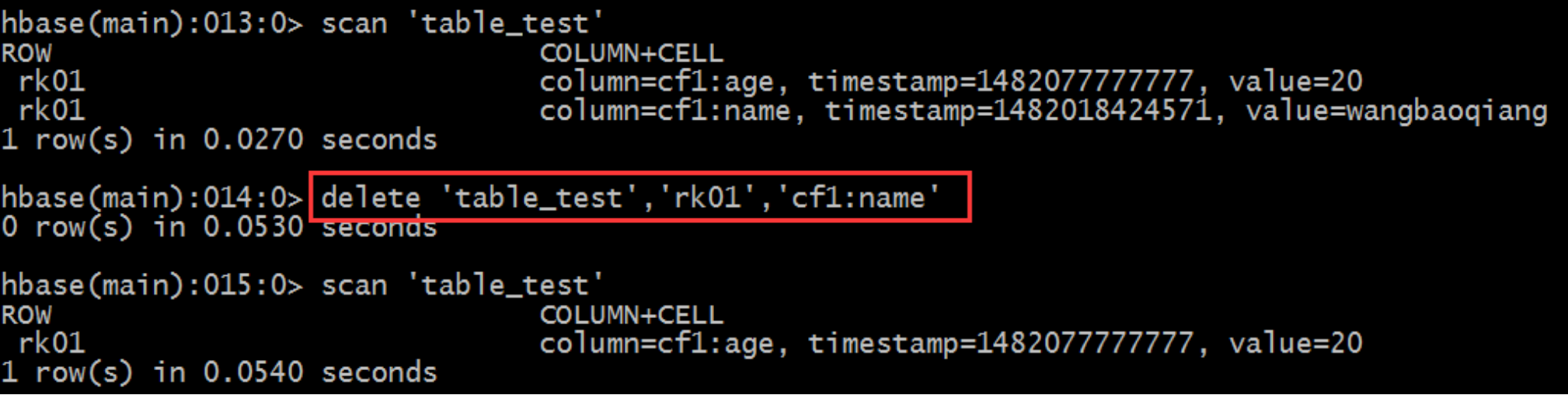 HBase的基本使用_habse desc和scan-CSDN博客