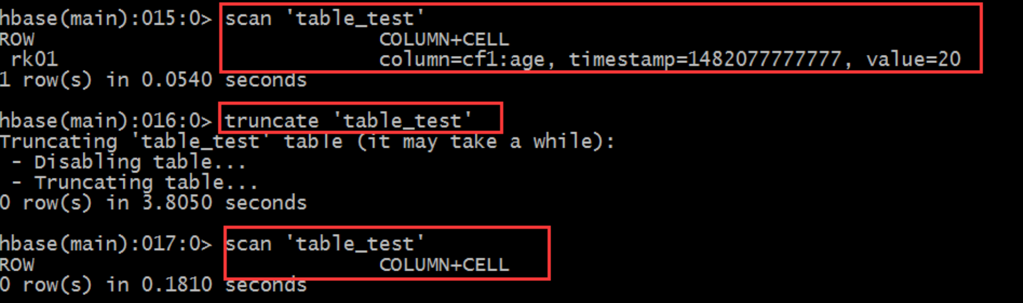 HBase的基本使用_habse desc和scan-CSDN博客