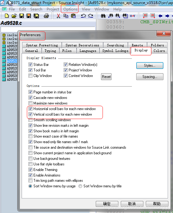 Source Insight 设置窗口滑动条sourceinsight35设置scroll Csdn博客