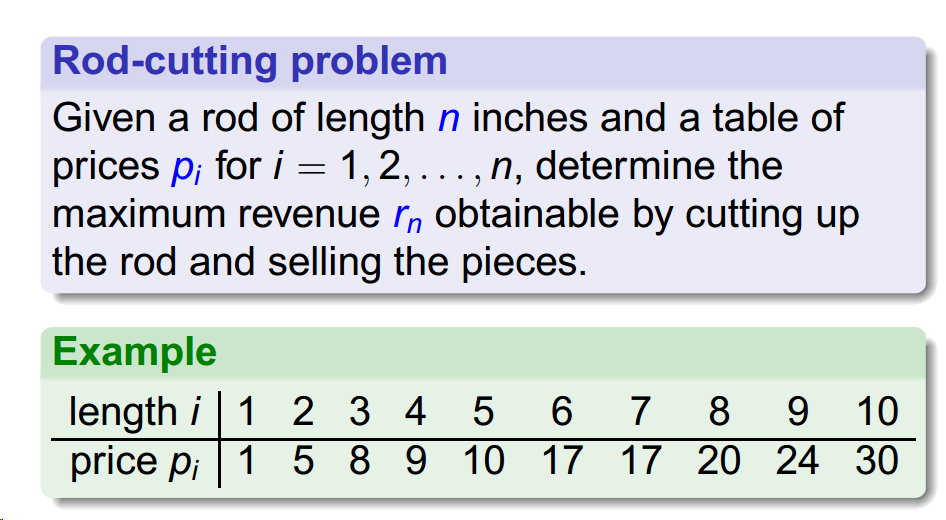 动态规划之钢条切割问题——Rod-cutting problem_rod cutting problem-CSDN博客