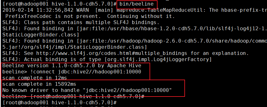 beeline连接失败 No current connection - 程序员大本营