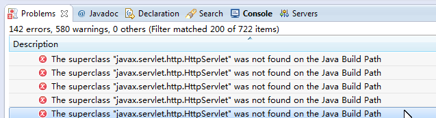 eclipse创建maven项目报错Resource Path Location Type The superclass "javax.servlet.http.HttpServlet ...