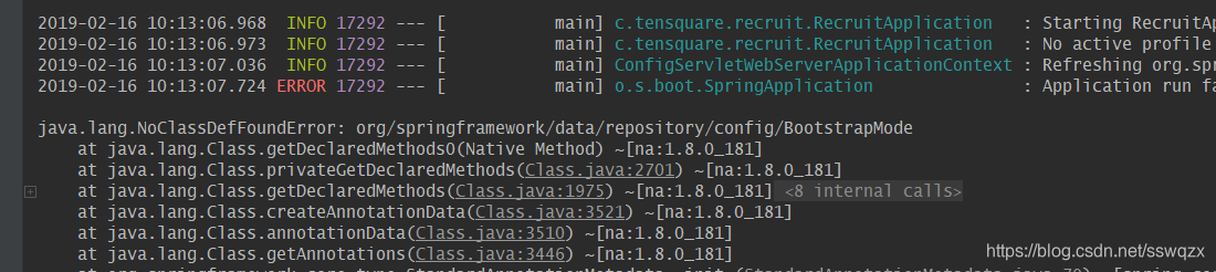 Java Lang Noclassdeffounderror Org Springframework Data Repository Config Bootstrapmode Org