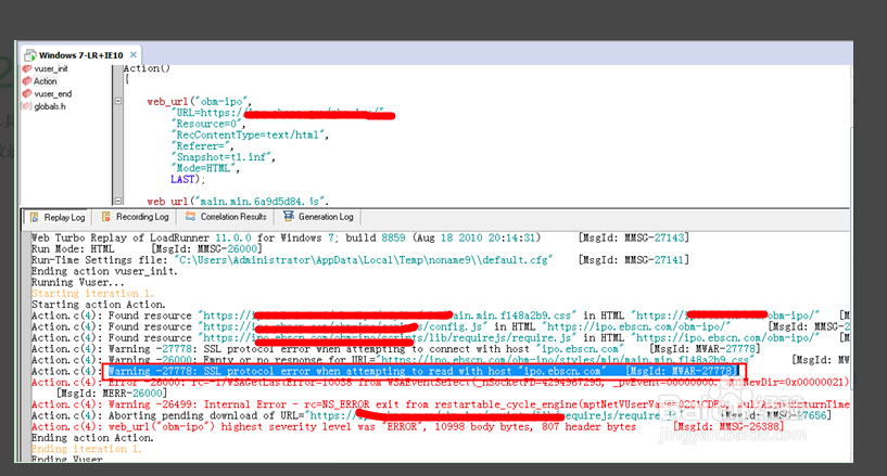 Loadrunner基础2-----解决loadrunner录制回放后报错解决_ssl protocol error when attempting to connect with-CSDN博客