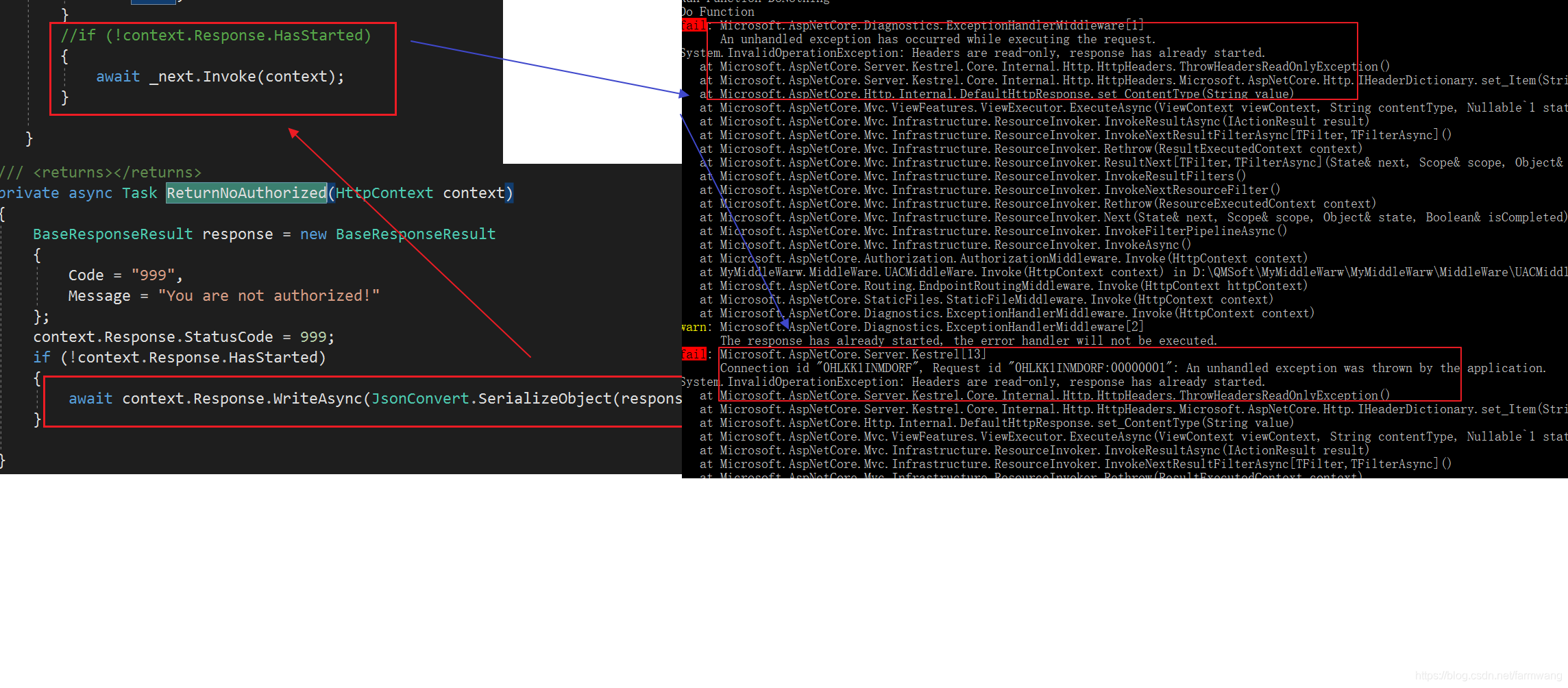 Netcore Middleware Systeminvalidoperationexception Headers Are Read Only Response Has Already