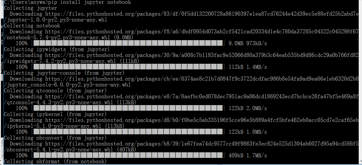 python 学习 之 pip安装jupyter notebook_pip install jupyter notebook_anyway ...