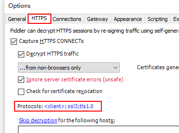 System.Security.SecurityException Failed to negotiate HTTPS connection with server.fiddler ...
