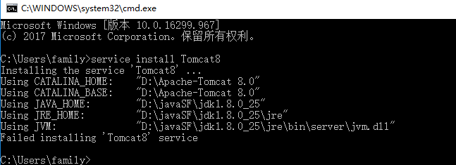 Failed installing ‘Tomcat8‘ service?_failed installing 'tomcat8' service-CSDN博客