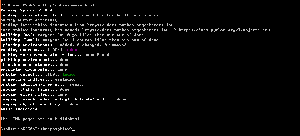 Windows10环境下使用sphinx生成Html_windows sphinx-quickstart-CSDN博客