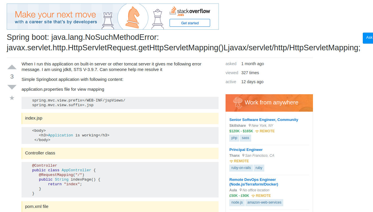 spring boot 的找不到 httpServletMapping方法的bug_springmvc 没有servlet-mapping-CSDN博客