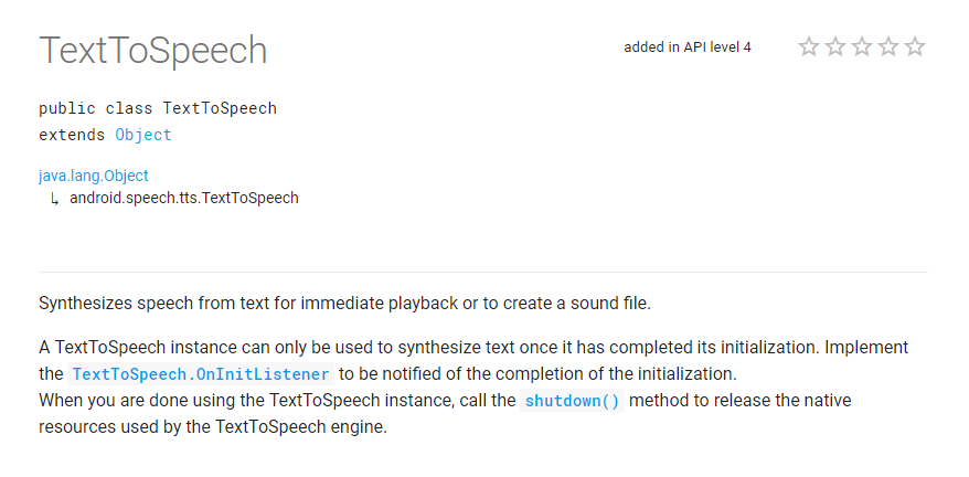 文字转化为语音Android中TextToSpeech类的简单使用_texttospeech.speak讲完再-CSDN博客