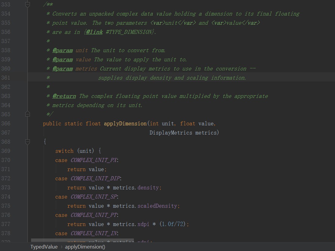 Android使用TypedValue将dp/sp等转换为px的方式介绍_android typedvalue-CSDN博客