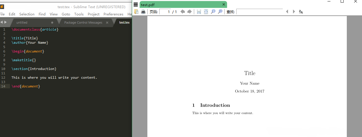Sublime Text + Texlive + LaTexTools + SumatraPDF编写LaTex_texlive + sublime text + latextools ...