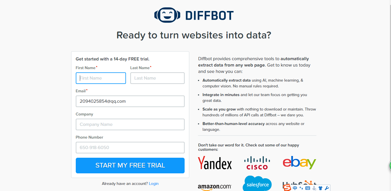爬虫的智能化解析之使用Diffbot自动解析页面_diffbot 注册-CSDN博客