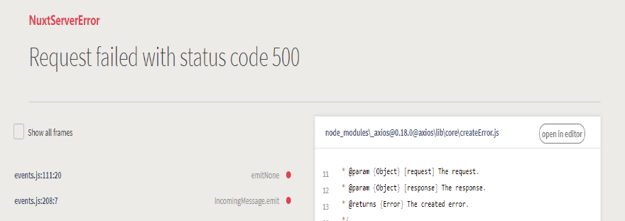 NuxtServerError:Request failed with status code 500 我的解决办法与思路-CSDN博客