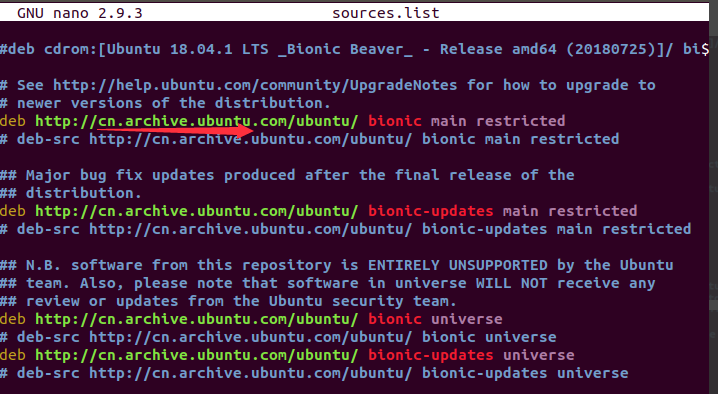 Ubuntu执行apt-get update报错：W: 无法下载 http://cn.mirrors.ustc.edu.cn/ubuntu/dists/bionic/InRelease 连接 ...