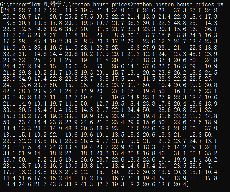 tensorflow 机器学习 波士顿房价预测 笔记_tensorflow 波士顿房价-CSDN博客