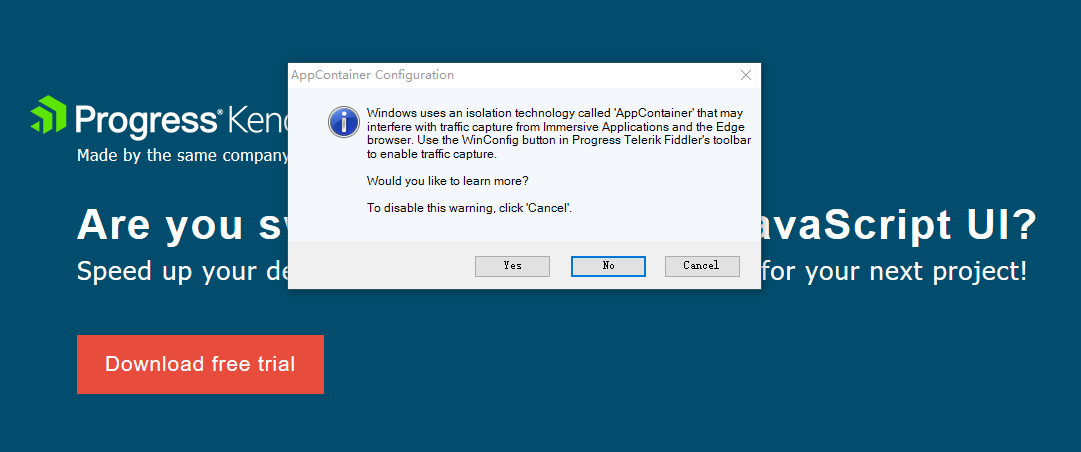 Fiddler抓包工具配置_appcontainer configurationwindows uses an isolatio-CSDN博客