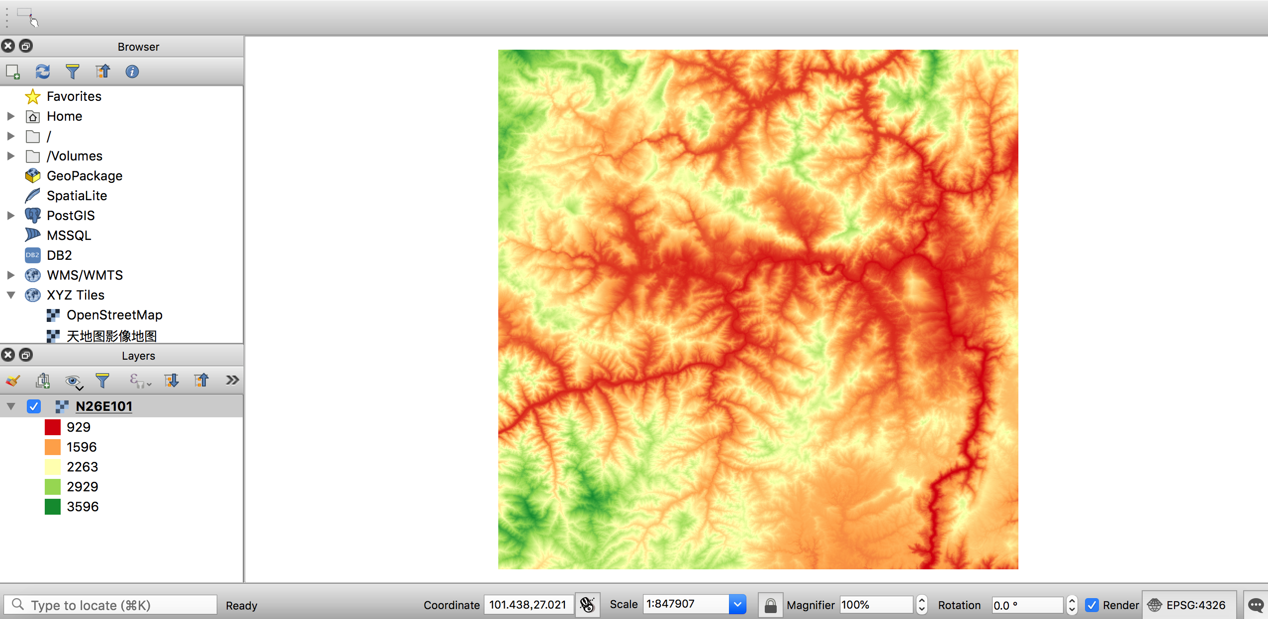 GEE学习笔记 五十四：QGIS展示3D的高程数据_qgis可以看高程吗-CSDN博客