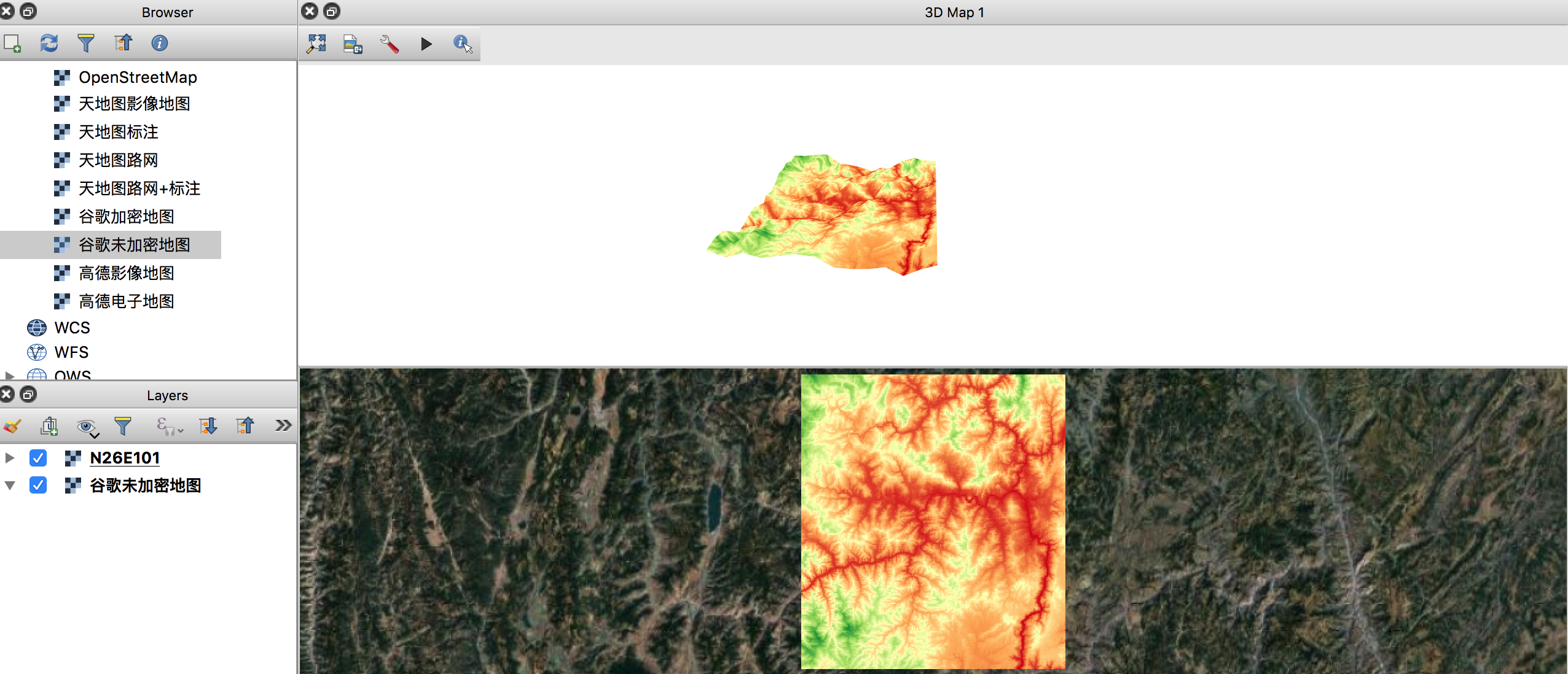 GEE学习笔记 五十四：QGIS展示3D的高程数据_qgis可以看高程吗-CSDN博客