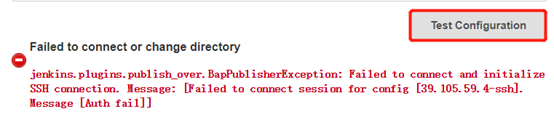 Failed to connect change directory:jenkins.plugins.publish_over.BapPublisherException:Failed to ...