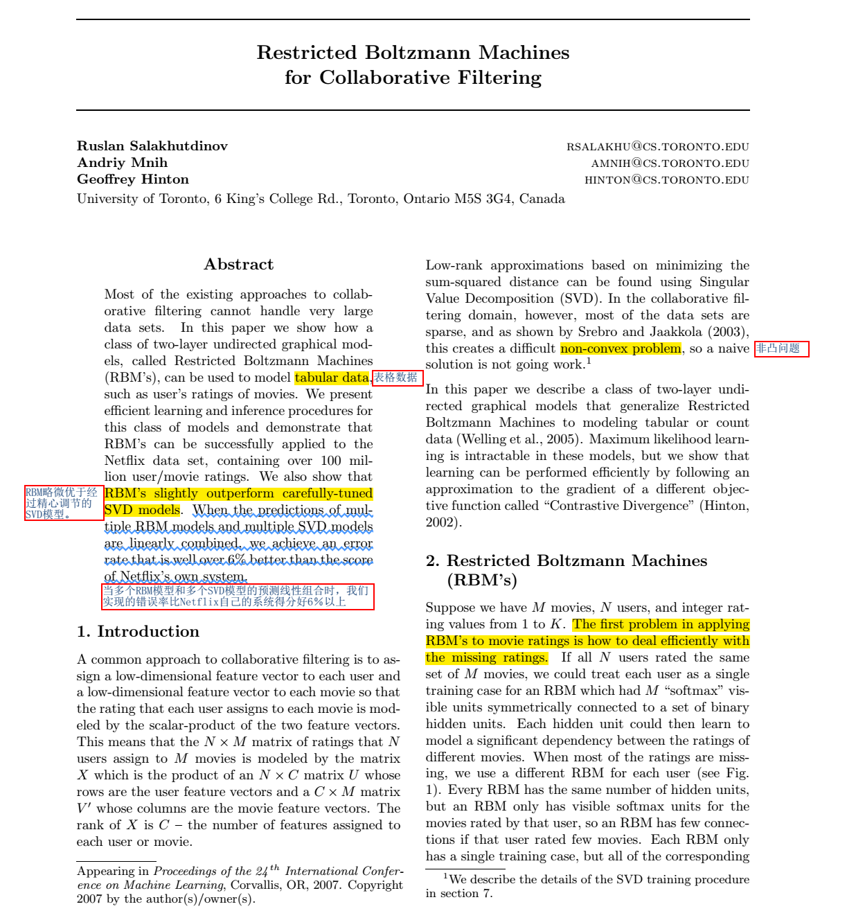 《Restricted Boltzmann Machines for Collaborative Filtering》理解与资料整理-CSDN博客