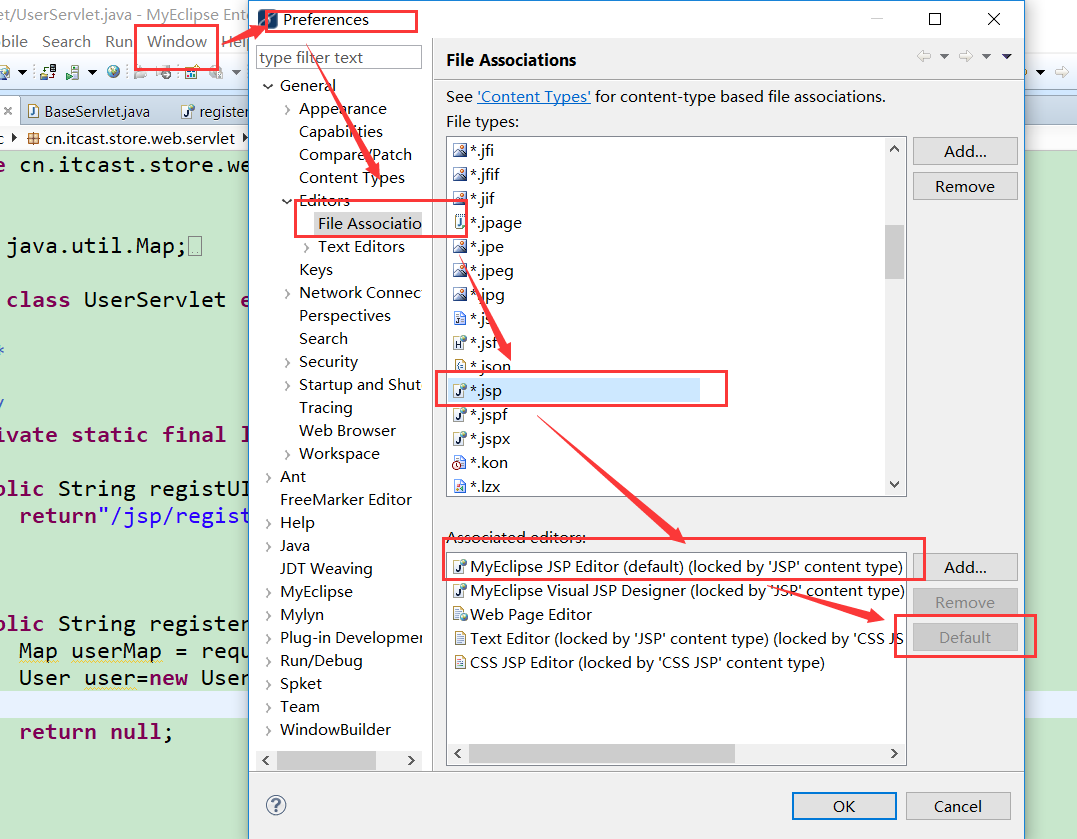 MyEclipse打开jsp文件报"Failed to create the part's controls"的解决方法_jsp某个页面打不开failed to create the part ...