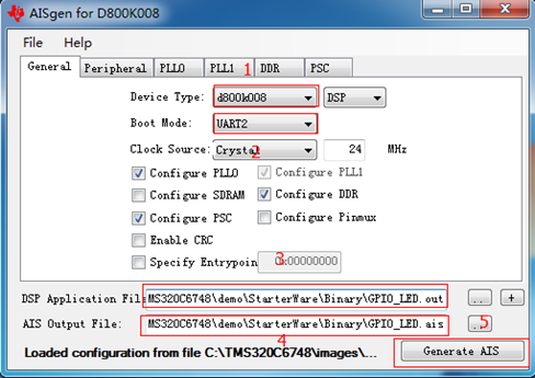 【学习分享】2、创龙 TMS320C6748开发板程序加载和烧写（二）_使用aisgen烧录程序-CSDN博客