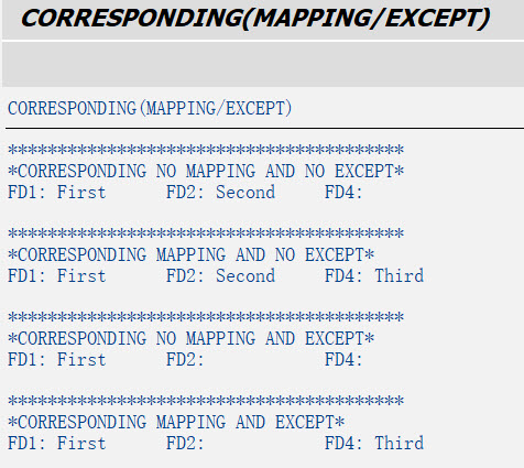 ABAP 新特性 - CORRESPONDING_abap corresponding-CSDN博客