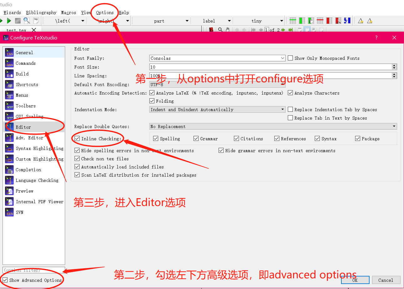 TeXstudio禁用拼写检查（Spell Checking）_texstudio关闭拼写检查-CSDN博客