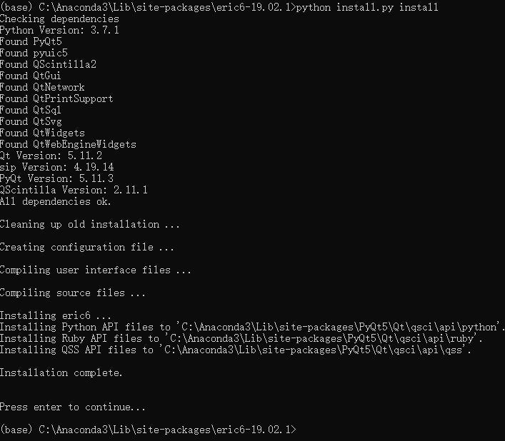 安装Anaconda+PyQt5+Eric6_anaconda(python3.7) +pyqt5+eric6-CSDN博客
