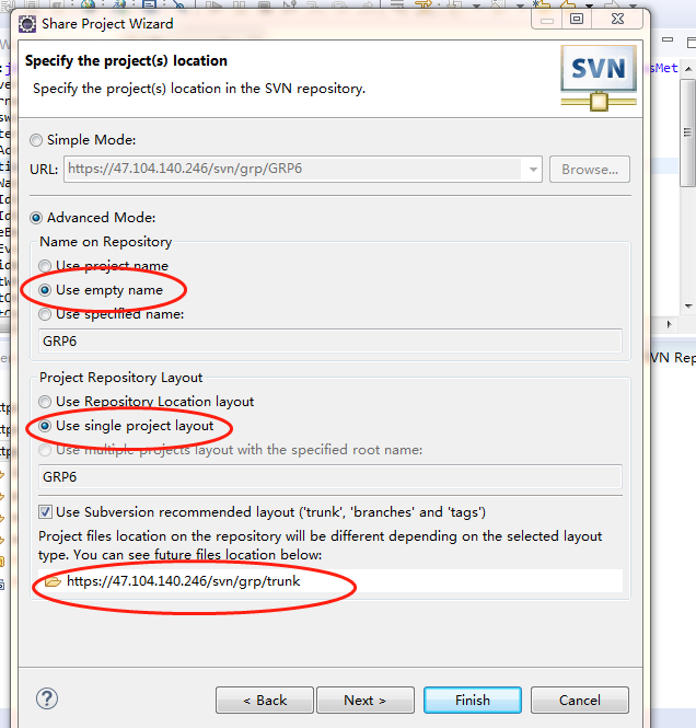 svn版本管理使用Eclipse share project首次上传项目到svn时教程_svn 首次 share-CSDN博客