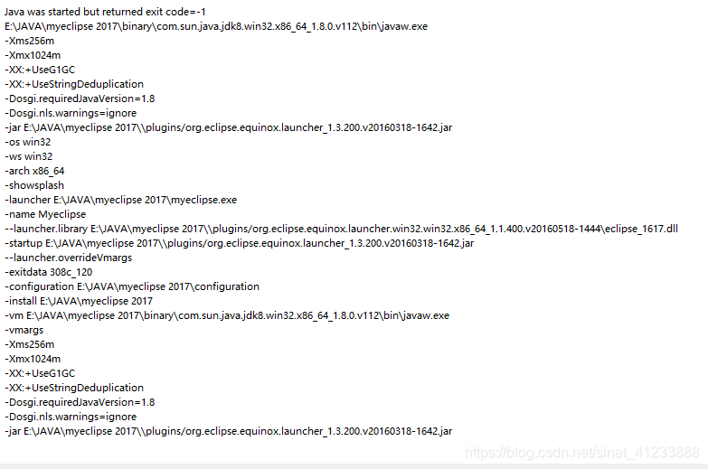 启动myeclipse出现java Was Started But Returned Exit Code 1错误的解决方案myeclipse Java Was Csdn博客 7082