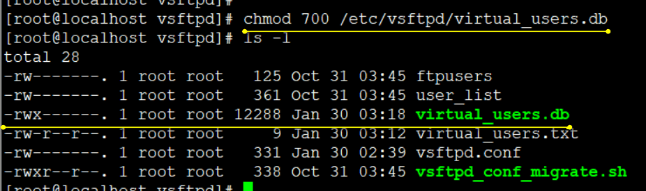 Linux下搭建FTP示例(虚拟用户)_linux中ftp虚拟账户实验-CSDN博客