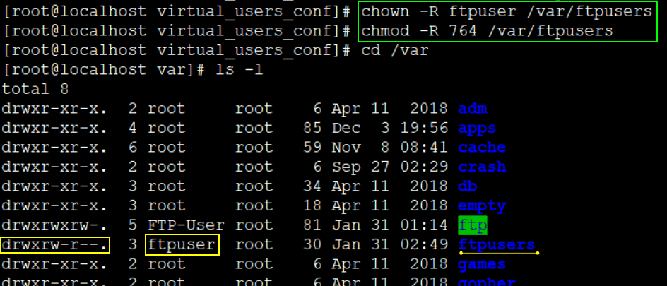 Linux下搭建FTP示例(虚拟用户)_linux中ftp虚拟账户实验-CSDN博客