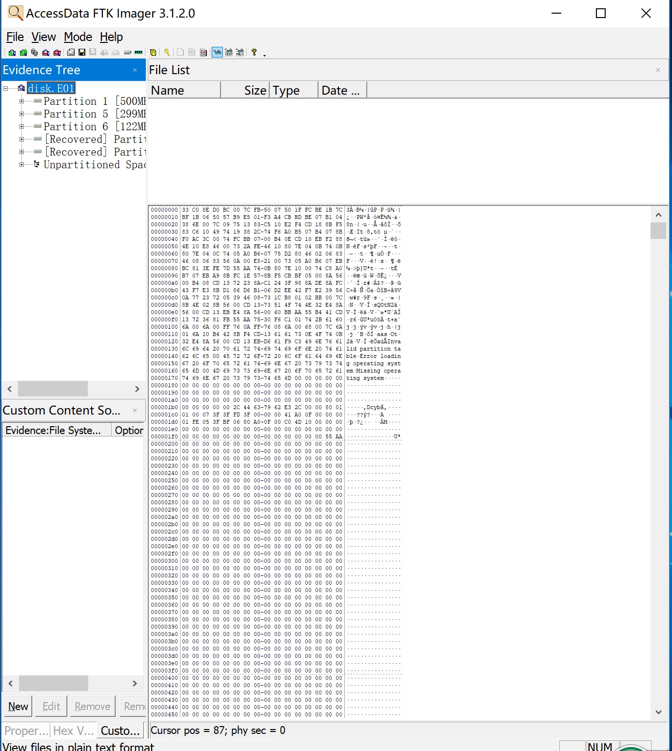 手动打开e01镜像文件并进行计算机取证_e01文件-CSDN博客
