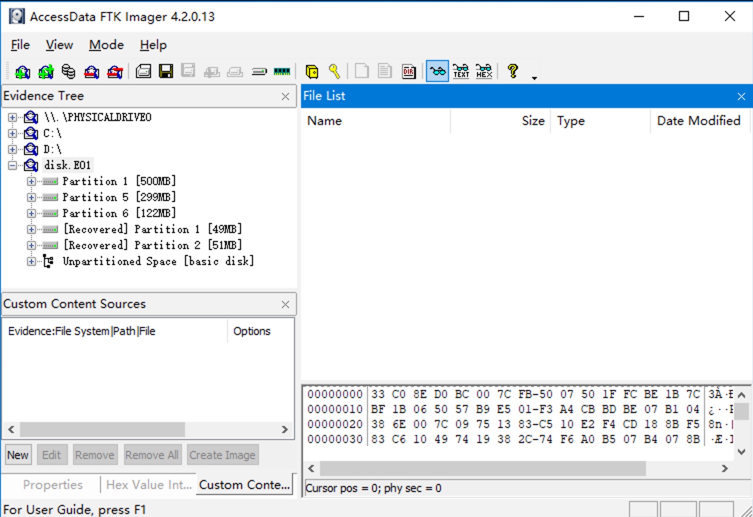 手动打开e01镜像文件并进行计算机取证_e01文件-CSDN博客