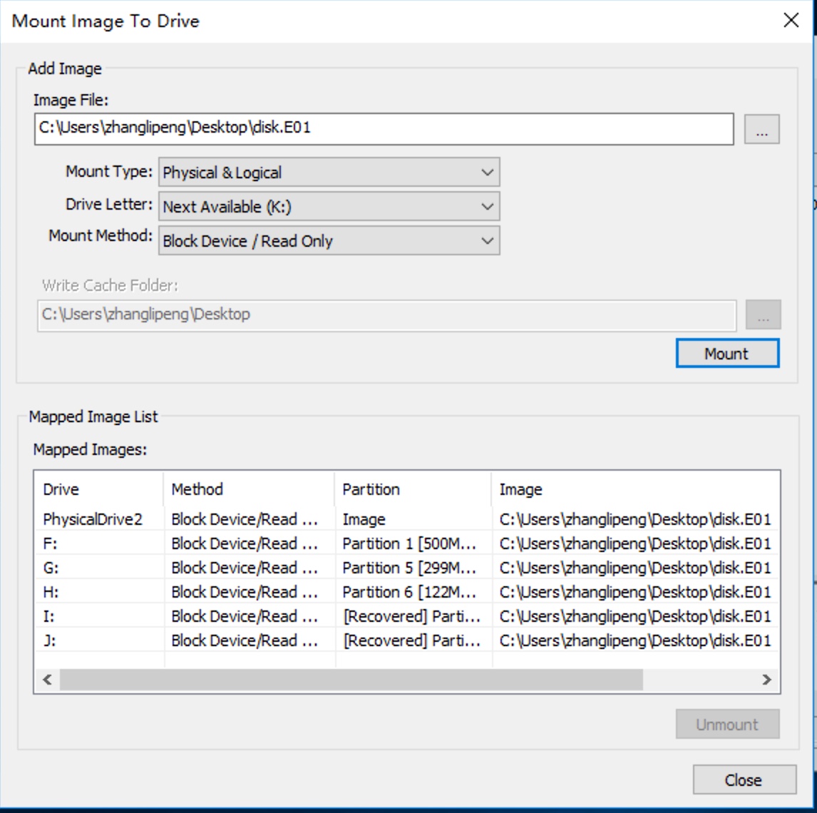手动打开e01镜像文件并进行计算机取证_e01文件-CSDN博客