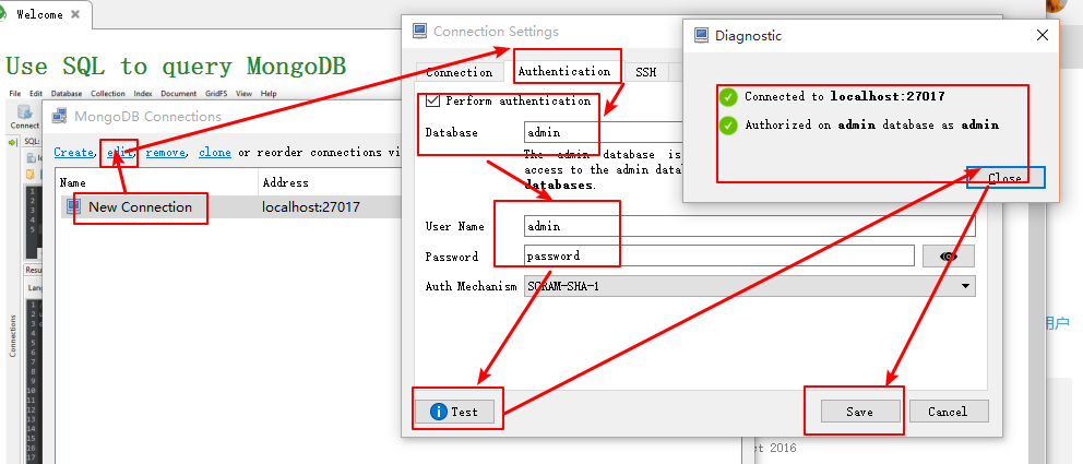 MongoDB连接与开启用户验证_mangodb连接不用账号密码-CSDN博客