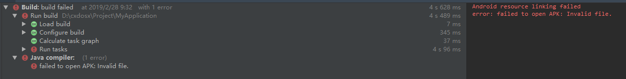新版本Gradle关于Aapt2遇到的一些坑_aapt: error: failed to open apk: invalid file.-CSDN博客